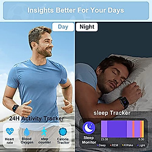 Smart Watches for Men Women (Call Receive/Dial) Smart Watch with Text and Call 1.83" Fitness Watch with Heart Rate,Blood Oxygen,Sleep Monitor Step Calorie Counter Smartwatches for Android iOS Phones