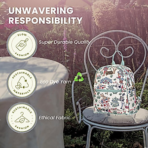 Signare Tapestry Casual Backpack Rucksack Women School Bags with Floral Design (Poppy, DAPK-POP)