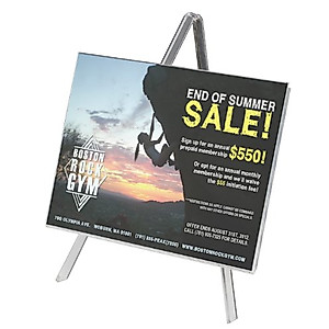 Displays2go Clear Acrylic Easel and Frameless Picture Holder for 7 by 5-Inch Prints, Set of 10