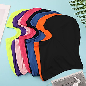 SATINIOR 8 Pieces Ski Mask Cover Full Face Mask UV Protection Summer Ice Silk Balaclava Neck Gaiter Women Men Outdoor Sport(Vivid Colors)
