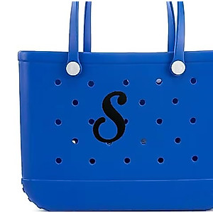 Bag Charms for bogg Bag Accessories Decorative Insert Alphabet Lettering for Beach Tote Rubber Beach Bag Accessories-black-S