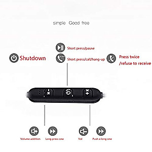 Heave Wireless Earbuds,Bluetooth Headphones,Magnetic Earbuds HiFi Stereo in Ear Sports Earphones with Noise Cancellation Mic for Gym Workout Running Black