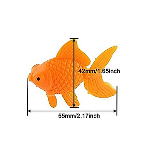 XMHF Aquarium Fish Bowl Tank Artificial Floating Plastic Orange Decor Goldfish Ornament Fish Tank Decoration 10PCS