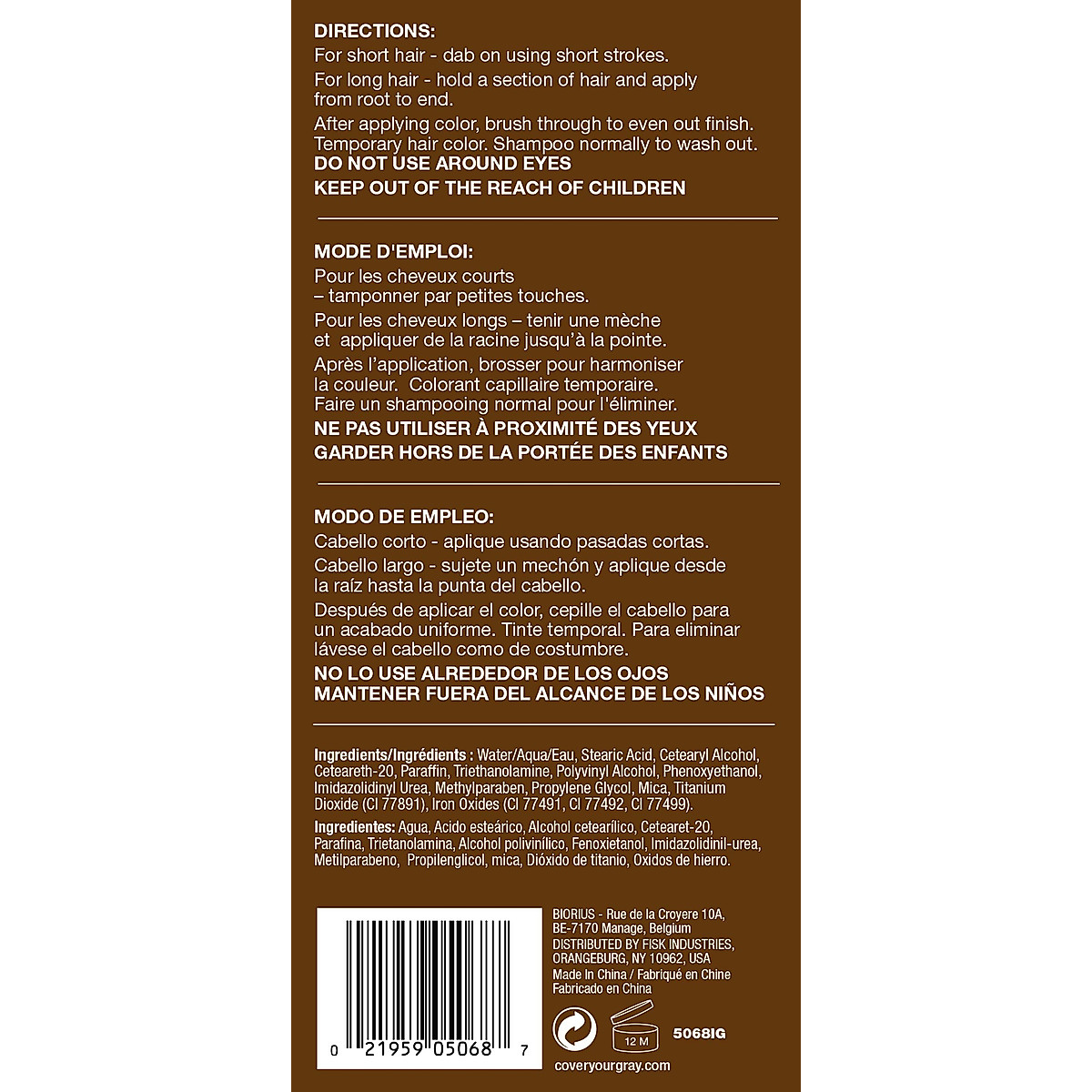 Cover Your Gray Brush-In Wand - Dark Brown