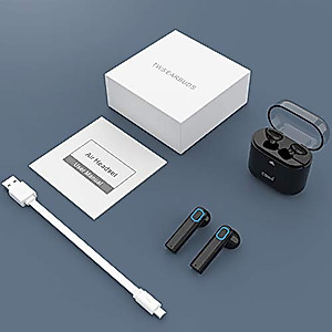 Cshidworld Wireless Earbuds, Bluetooth 5.0 Earbuds Headphones, True Wireless Stereo Earphones with 30Hrs Playback, Hi-Fi Sound Bluetooth Headset with Charging Case One-Step Pairing Noise Cancelling