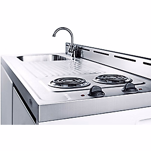 Summit C48EL Kitchen All in One Combination Unit, White