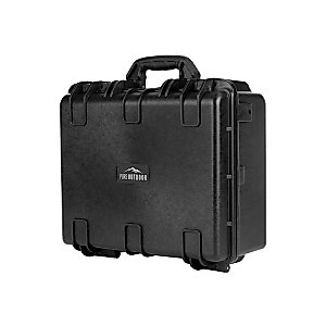 Monoprice Weatherproof Hard Case with Customizable Foam - Shockproof, IP67 Level Dust and Water Protection Up to 1 Meter Depth , 19in x 16in x 8in, 28.5 Liter, Black - Pure Outdoor Collection