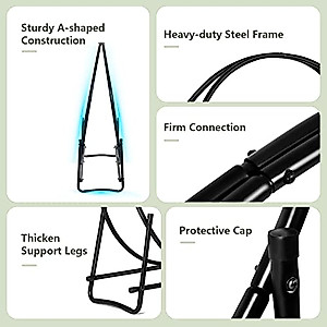 Goplus 41 Inch Firewood Log Hoop, Tubular Steel Log Holder, Heavy Duty Wood Storage Rack for Outdoor & Indoor, Fireplace Pit