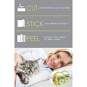 Anti Scratch Furniture Protector Tape - Cat Tape Couch Protector for Cats - Forget Cat Repellent Spray for Furniture, Cat Scratch Tape is The Odor Free Cat Scratch Deterrent for Furniture