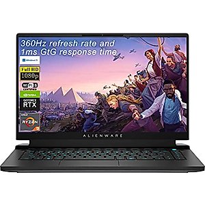Newest Alienware m15 R5 15.6" 360Hz 1ms FHD Gaming Laptop, AMD Ryzen 9 5900HX (8 cores), GeForce RTX 3070, 64GB RAM, 1TB PCIe SSD, HDMI, WiFi 6, RGB Keyboard, Win 11 Home, Dark Side of The Moon