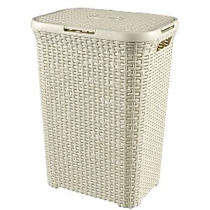 Curver Style 60 Litre Laundry Hamper, Vintage White