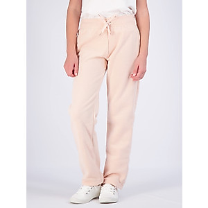 Real Essentials Girl's Fleece Sweatpants | Soft Athletic Joggers with Pockets for Teens & Kids | Casual Lounge & Sports - Set 8, X-Large (Pack of 3)