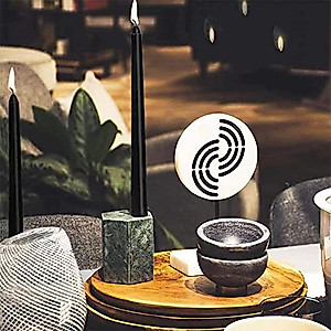 10 Inch Taper Candles - 4 Pack Unscented Dripless & Smokeless Home Décor - Perfect for Dinner, Party, Wedding, Halloween, & Churches & Votive Candles.(9.9, Black)