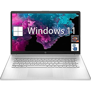 HP 17.3 Inch Touchscreen HD Laptop for College Students, AMD Ryzen 3 7320U, Windows 11, 8GB DDR5 RAM, 512GB SSD, AMD Radeon Graphics, Webcam, Bluetooth 5.0, USB Type-C, PCM
