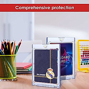 10 ct Magnetic Card Holders for Trading Cards, 35 pt Hard Plastic Protector fit for Standard Cards, MTG Cards, YUGIOH Cards, Sports Cards, Baseball Cards Toploaders