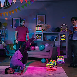 Pasimy 16 Pcs 80s Themed Honeycomb Centerpieces, 1980's Hip Hop Party Favors Retro Birthday party Table Toppers Centerpiece Photo Booth Props Decorations for Nostalgic Party Rock Hippie Party Supplies