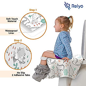 Toilet Seat Covers Disposable - 20 Pack - Waterproof, Ideal for Kids and Adults – Extra Large, Individually Wrapped for Travel, Toddlers Potty Training in Public Restrooms (Dinosaurs, 20)