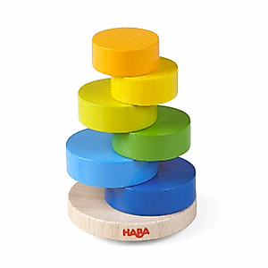 HABA Wooden Wobbly Tower Stacking Game (Made in Germany)