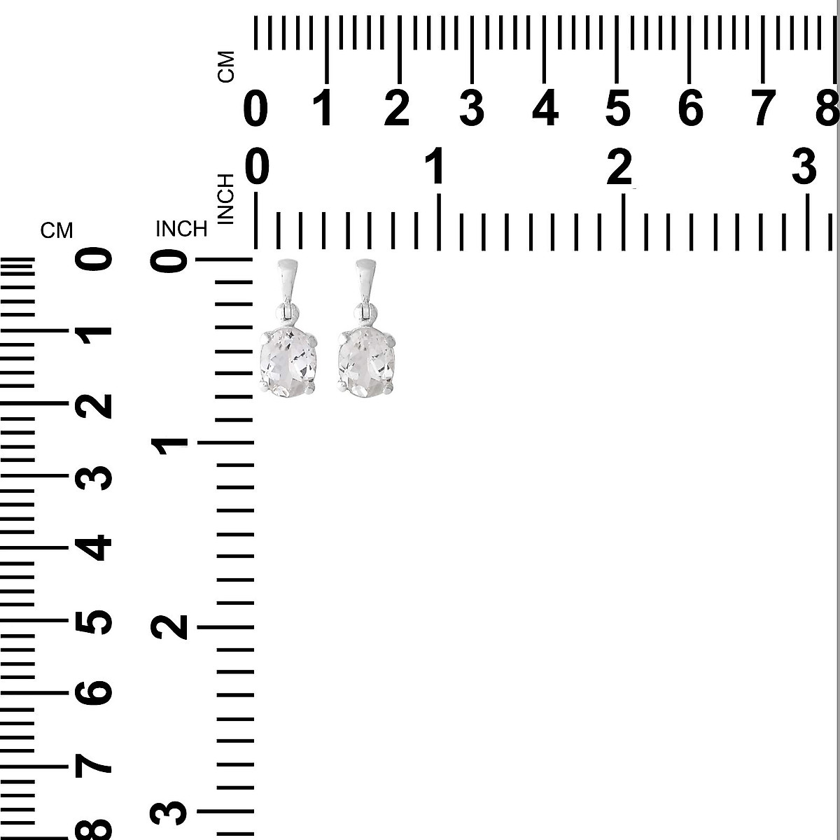 Starborn 8x10 mm facetted rare Danburite Pendant, Sterling Silver 925