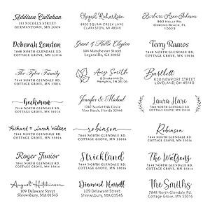 Return Address Labels Roll, Personalized Address Label Stickers, Custom White or Clear Address Labels (Roll of 100 Labels)