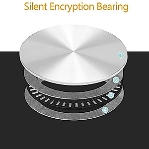 WYFFF Glass Lazy Susan Turntable 36 Inches, Aluminum Alloy Bearing, Silent/Smooth/not Easy to Dump, Round Decorative Rotating Tray, for Dining Table