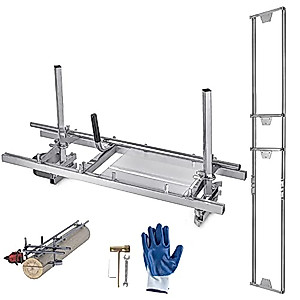 Topdeep Chainsaw Mill Aluminum Planking Milling Bar Size 14 to 36 Inches Wood Lumber Cutting Saw Mill with 9FT Portable Chainsaw Milling Rail Ladder Guide Tool…