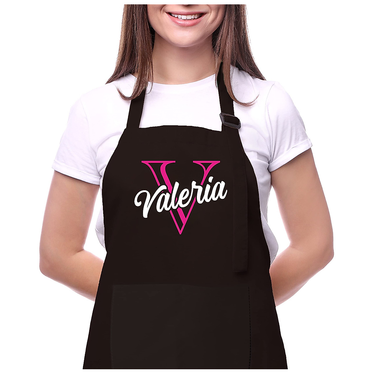 Custom Aprons for Women with Pockets, Mother Day Gift for Mom, Grandma, Personalized Kitchen Gifts for Mom, Grandma, Mother, Women, Wife, Aprons for Cooking, Unique Cute Design Aprons with Custom Name