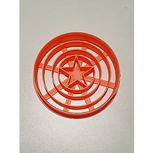 T3D Cookie Cutters Inspired by Captain Shield America Cookie Cutter, Suitable for Cakes Biscuit and Fondant Cookie Mold for Homemade Treats, 3.48 in x 3.48 in x 0.55 in