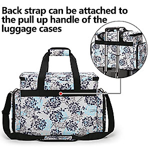 CURMIO Sewing Machine Carrying Case for Most Standard Sewing Machine, Portable Travel Tote Bag with Compartments and Pockets for Sewing Supplies, Dandelion (Bag Only, Patent Design)