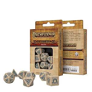 Q WORKSHOP Pathfinder Mummy's Mask Rpg Ornamented Dice Set 7 Polyhedral Pieces