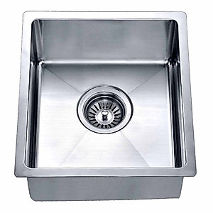 Dawn BS121307 Undermount Single Bowl Bar Sink, Polished Satin
