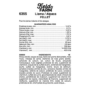 KENT Field and Farm Llama and Alpaca Pellet Feed | Optimum Vitamins and Nutrience, Balanced Diet, Ingredients | 50 Pound Bag