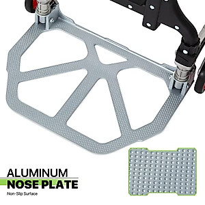 Magshion Folding Hand Truck, Aluminum Alloy Portable Folding Stair Climber Dolly with 3-Wheeled Stair Climber Load Capacity 154LBS for Home, Office and Travel Use (Black)