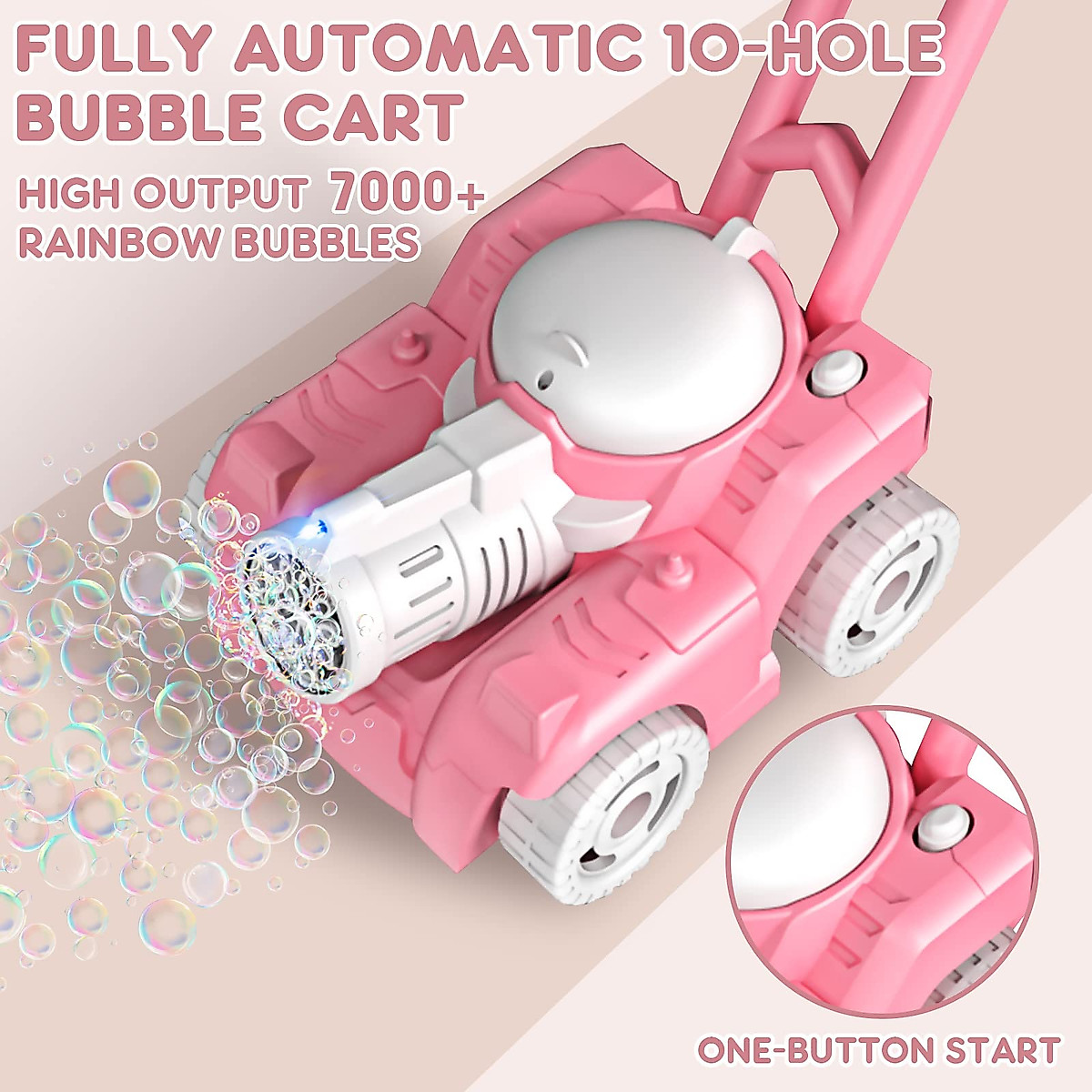 DOHLY Bubble Mower for Kids - Bubble Makers for Toddlers Automatic Bubble Lawn Mower with Music Summer Outdoor Backyard Gardening Bubble Toys Machine for Age 3+ Preschool Boys Girls Birthday Gift