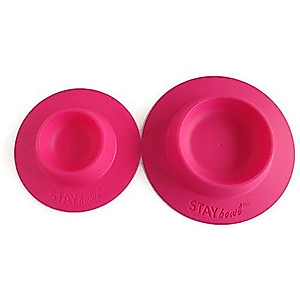 STAYbowl Tip-Proof Bowl for Guinea Pigs and Other Small Pets - Fuchsia (Pink) - Large 3/4 Cup Size New