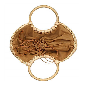 Womens Large Straw Bags Beach Tote Bag Handwoven Hobo Bag Summer Beach Bag Straw Handbag (Brown)