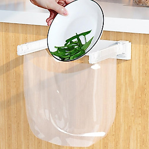 Cabilock Waste Bag Holders Hanging Trash Bag Holder Foldable Plastic Garbage Bag Holder Kitchen Towel Rail Rack for Kitchen Cabinet Door Cupboard Trash Bag Hanging Rack
