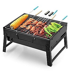 Krupasadhya Folding Portable Barbeque Grill Toaster Charcoal BBQ Grill Oven for Indoor and Outdoor