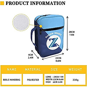 JEOCODY Cute Dolphin Bible Cover for Women Men Bible Bag Bible Protective with Handle and Zippered Pocket for Men Women Girls Christian Gifts for Phone Notebooks Pens Church Cosmetic Keys