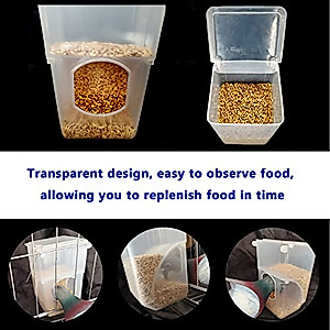 Automatic Pigeon Quail Bird Feeder Parrot No Mess Feeder Cage Accessories Supplies for Parakeet Canary Cockatiel Finch