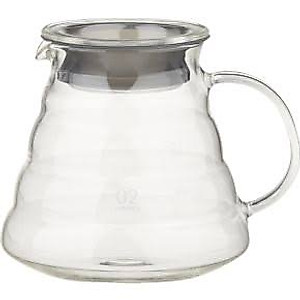 Hario V60 Coffee Pour Over Kit Bundle Set - Comes with Ceramic Dripper, Range Server Glass Pot, Measuring Spoon, and 100 Count Package of Hario 02W Coffee Filters