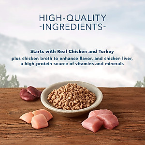 Blue Buffalo Wilderness Wild Delights High Protein Grain Free, Natural Adult Minced Wet Cat Food, Chicken & Turkey 5.5 oz cans (Pack of 24)