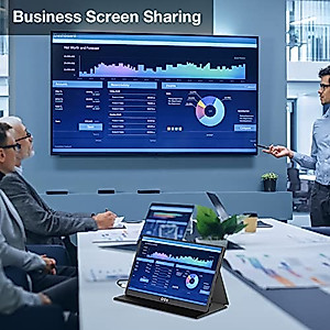 QQH Portable Monitor, 15.6" Portable Computer Monitor HDMI 1080P FHD USB C Laptop Monitor Display IPS Second Screen, Gaming Monitor with Smart Cover, External Dual Monitor for Phone PC MAC PS4 Xbox