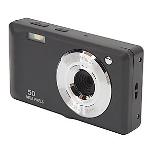4K Digital Camera, 50MP 16X Zoom Point and Shoot Camera with Autofocus & Timer Shooting, Anti Shake Digital Video Camera for Kids Teens Students, Work with Tripod & Selfie Stick