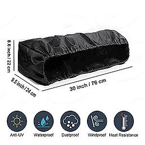 BOSKING Electric Patio Heater Cover Universal Waterproof Terrace Heater Dust Cover 420D Heavy Duty Fabric Space Heater Cover Furniture Protective Cover for Outdoor Infrared Heater Wall Heater (Black)