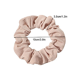Scrunchies Hair Ties Scrunchy for Women Girls Cute Hairties for Thick Curl Hair No Crease Hair Accessories Soft Ropes Ponytail Holder No Hurt Your Hair