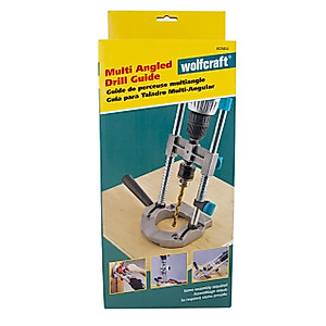 Wolfcraft 4525404 Multi-Angle Drill Guide Attachment For 1/4In. & 3/8In. Drills,Silver