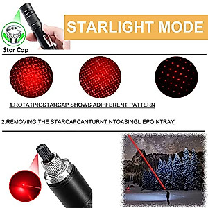 XIMIBI Red Laser Pointer Laser Pointer Laser Pointer High Power Green Laser Pointer High Power Lazer Powerful Laser Pointer for Teaching Outdoor Hunting USB Rechargeable Laser Pointer Pen