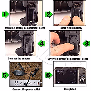 TKDY ACK-E12 Cameras Power Supply EOS M50 Dummy Battery LP-E12 DR-E12 DC Coupler Charger Kit, fit for Canon EOS M50 Mark II, M100 M200 M M2 M10, Kiss M, Kiss M2 Digital Camera.