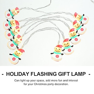 ibasenice Christmas Fairy Lights Christmas String Lights 10leds Snowman Fairy Lights Battery Operated Xmas Tree Garland Rope Light Lamp for Indoor Outdoor Wedding Party Garden Decoration